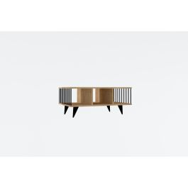 Table basse Rodas 90x60cm Chêne clair et Noir